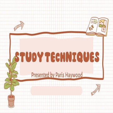 Effective Study Techniques for Exams and Assessments | PDF ...