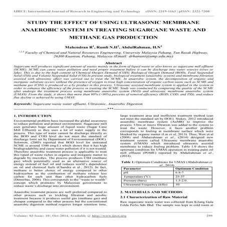 Study the effect of using ultrasonic membrane anaerobic system in ...