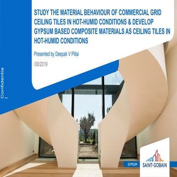STUDY THE MATERIAL BEHAVIOUR OF COMMERCIAL grid CEILING TILES IN HOT ...