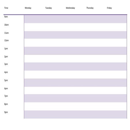 Study timetable | DOCX