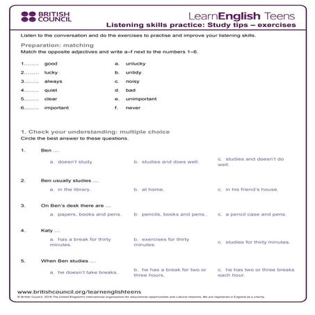 Study tips -_exercises | PDF