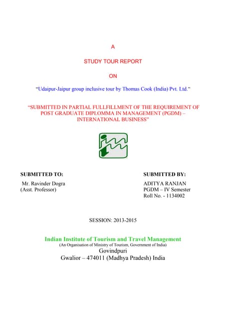 Study tour report | DOCX