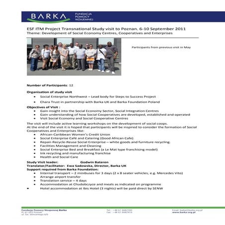 Study visit programme v2 0 20 aug 11 | PDF