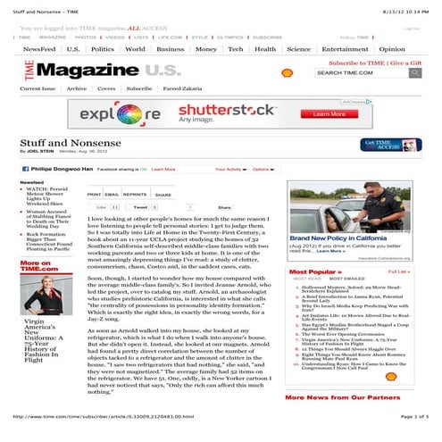 Stuff and nonsense time | PDF