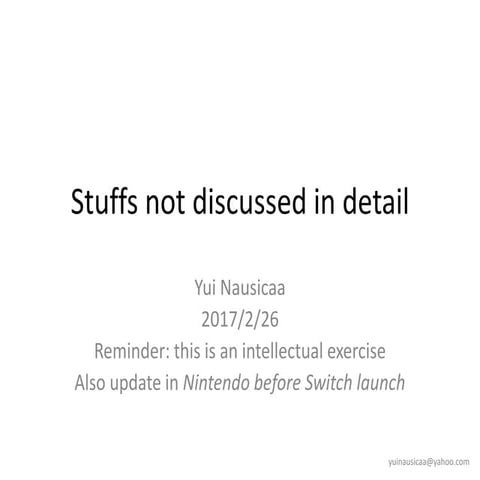 Stuffs not discussed in detail | PPT