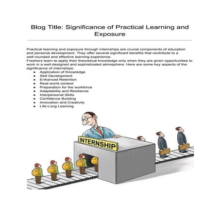 Significance of Practical Learning and Exposure | PDF