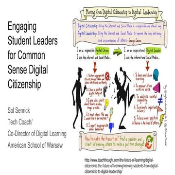 Engaging Student Leaders for Common Sense Digital Citizenship | PPTX