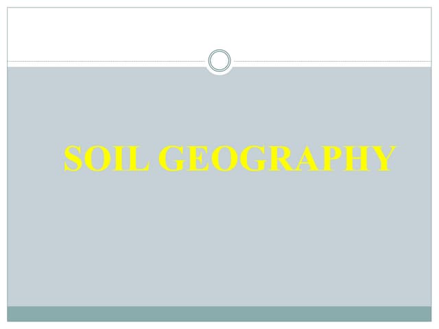 Soil chemistry and soil type | PPTX