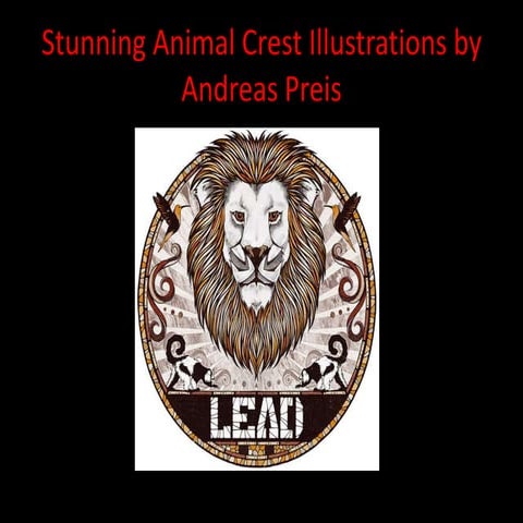 Stunning animal crest illustrations by andreas preis | PPTX
