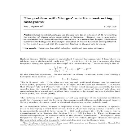 Sturges | PDF