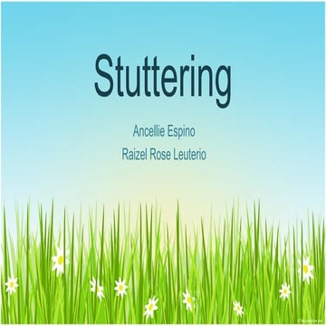 Stuttering | PPT
