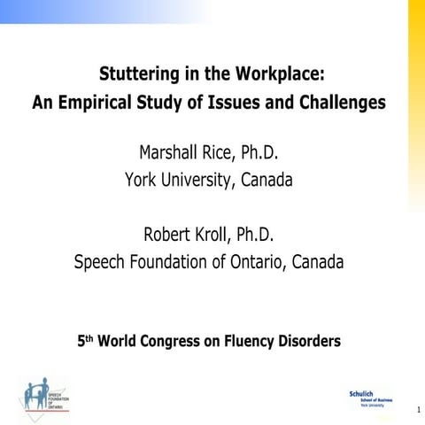 Stuttering In The Work Place | PPT