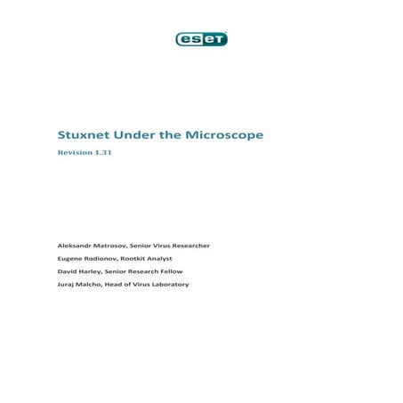 Stuxnet under the_microscope | PDF
