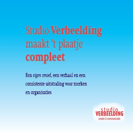 Studio Verbeelding maakt 't plaatje compleet | PDF | Business ...