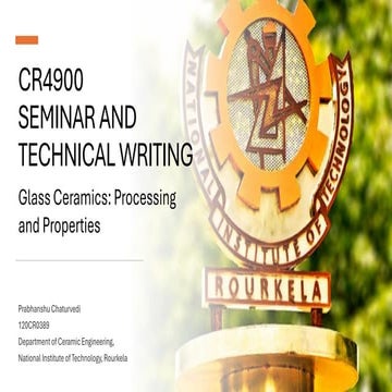 Glass Ceramics: Processing and Properties | PDF