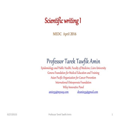 Style in writing a scientific article | PPTX