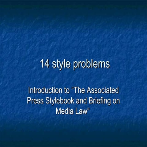 Associated Press Style | PPTX