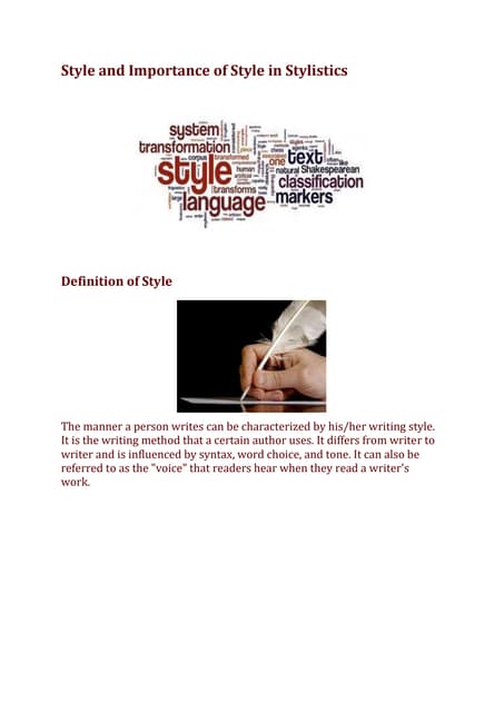 Stylistics: Style as Deviation, Variation and Foregrounding | PPTX ...