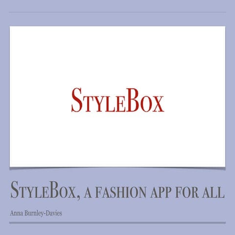 StyleBox pitch | PPT
