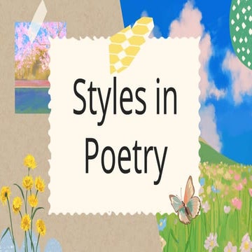 STYLE IN POETRY how to improve writing a poem | PPT