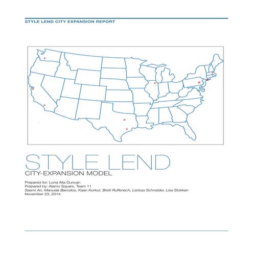 Style Lend City Expansion Marketing Plan | PDF