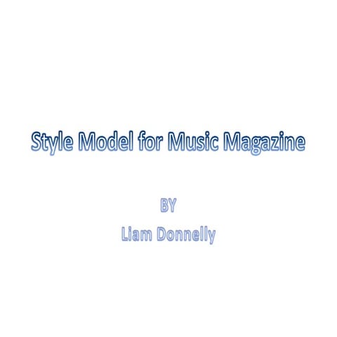 Style model for music magazine | PPT