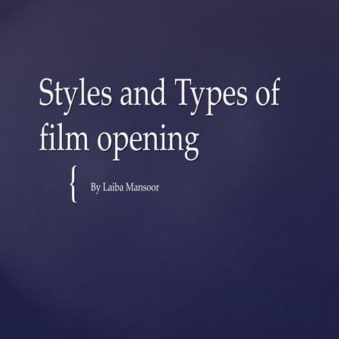 Bfi film opening lecture | PPTX