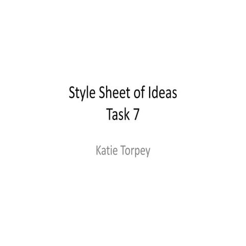 Style sheet | PPT