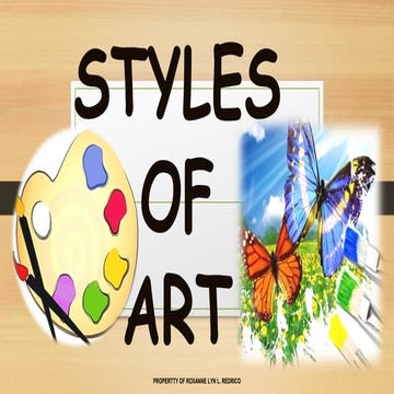 STYLES OF ART - PDF | PPT