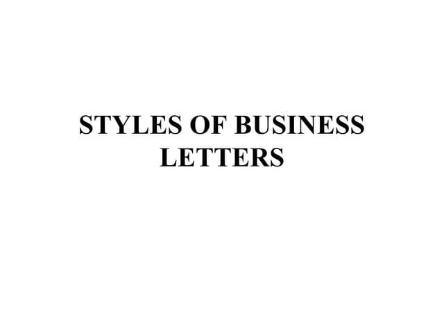 Basic and miscellaneous parts of business letter | PPT