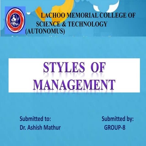 Styles of management | PPT