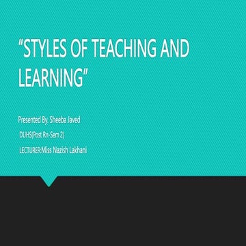 Styles of teaching and Learning.pptx
