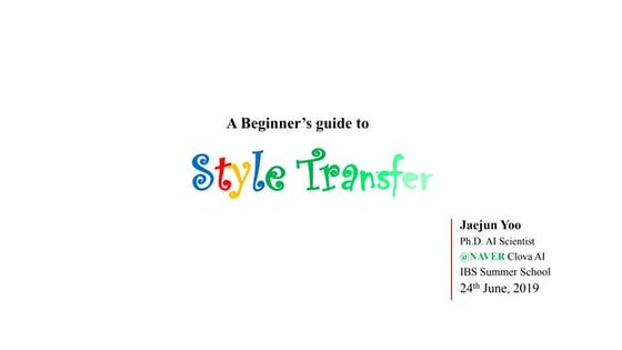 Neural style transfer | PPT