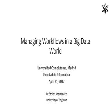 Managing Workflows in a Big Data world | PDF