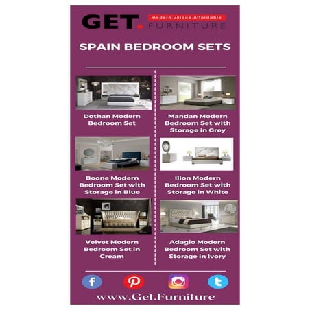 Stylish and Modern Spanish Bedroom Sets | PDF