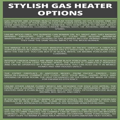 Stylish Gas Heater Options | PDF