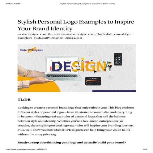 Stylish Personal Logo Examples to Inspire Your Brand Identity.pdf