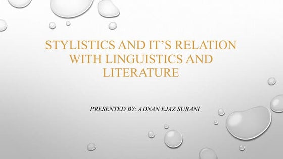 Linguistic Features And Functions Ppt