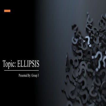 Ellipsis in Stylistics | PPTX