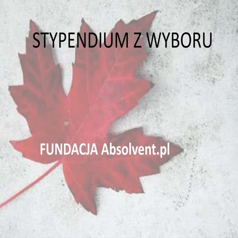 Stypendium z wyboru paulina pieniak | PPSX
