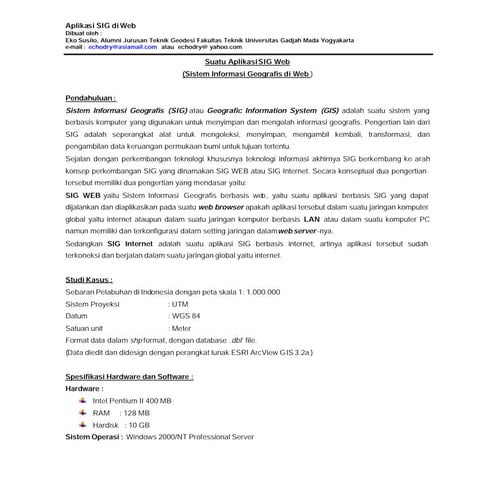 Suatu Aplikasi Sig Internet | PDF