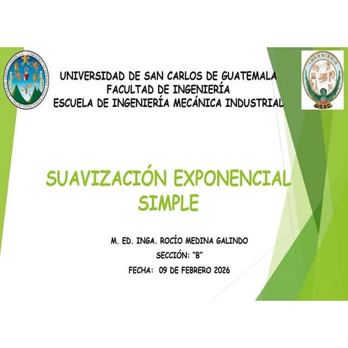 Suavizado exponencial en modelos de tendencia lineal | PDF