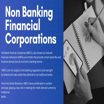 Non Banking Financial Corporations | PPTX