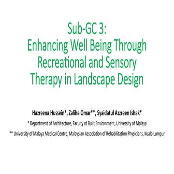 Enhancing WellBeing through Recreational and Sensory Therapy in ...
