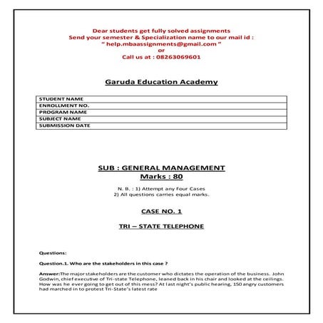 Sub general management | DOCX