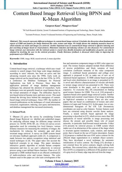 Content Based Image Retrieval Using Dominant Color And Texture Features