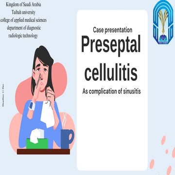 Preseptal cellulitis case presentation.. | PDF