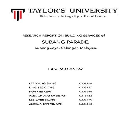Subang parade b.service | PDF