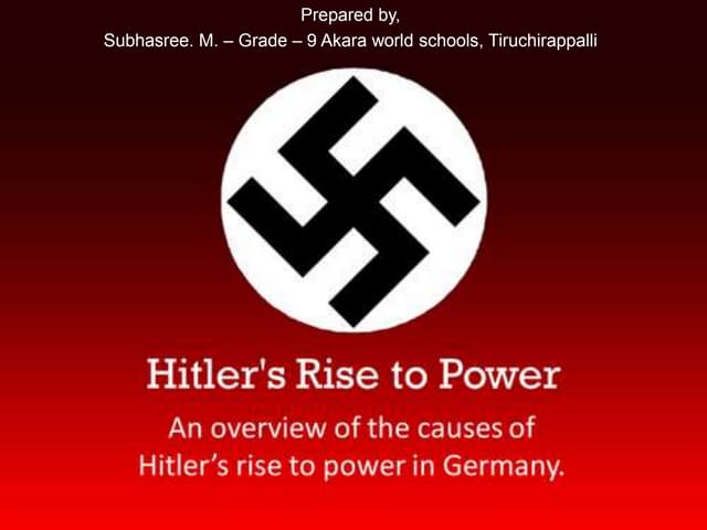 Chapter 3 nazism and rise of hitler ,class 9 | PPTX