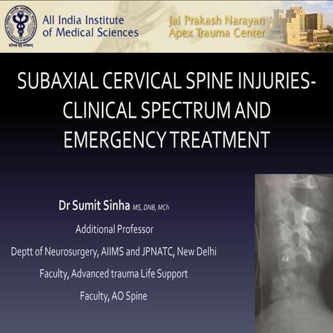 Subaxial cervical spine injuries clinical specturum and emergency ...